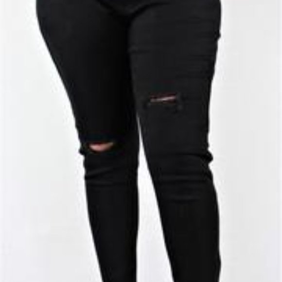 Escolour | Jeans | 3 Off Plus Size Black Ripped Jeans | Poshmark
